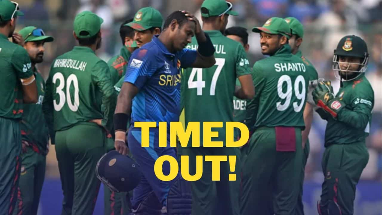 Angelo Mathews Given Historic Timed Out Dismissal in Sri Lanka vs ...