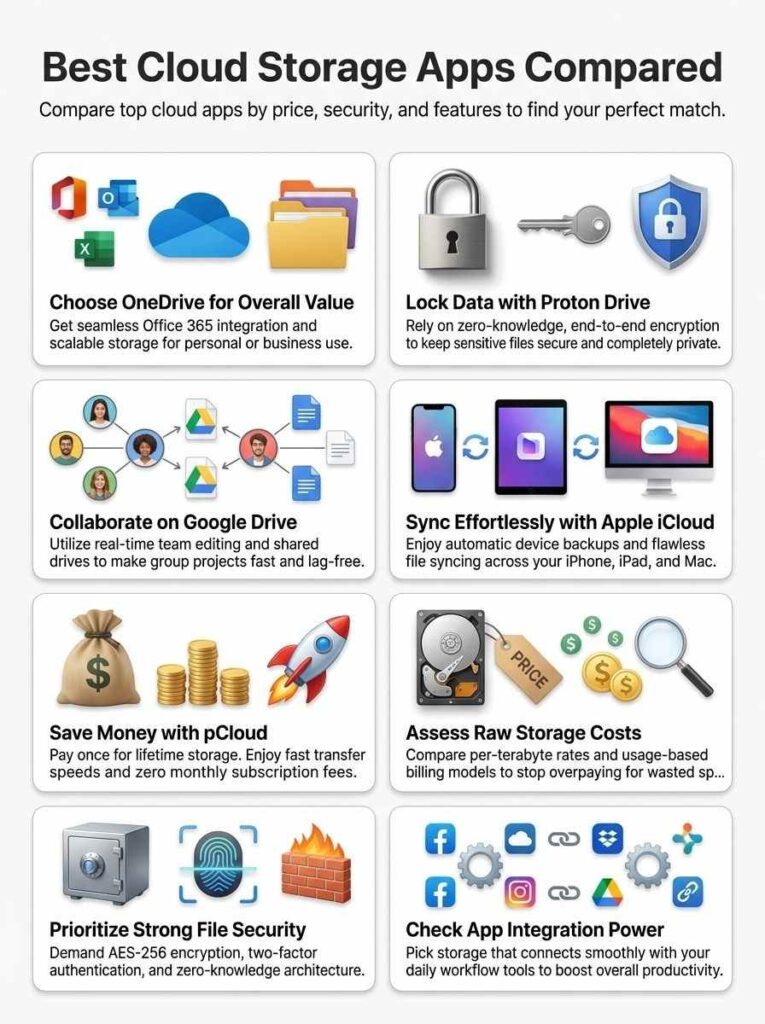 Best Cloud Storage Apps Compared By Price and Features